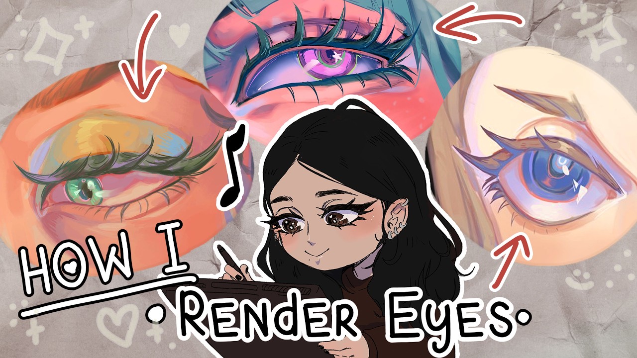 How to color eyes digitally | Eye Rendering Tutorial (Coloring tutorial painting)