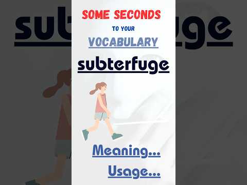 New Word | Subterfuge #english #vocabulary #ielts #englishvocab #pronunciation #newwords