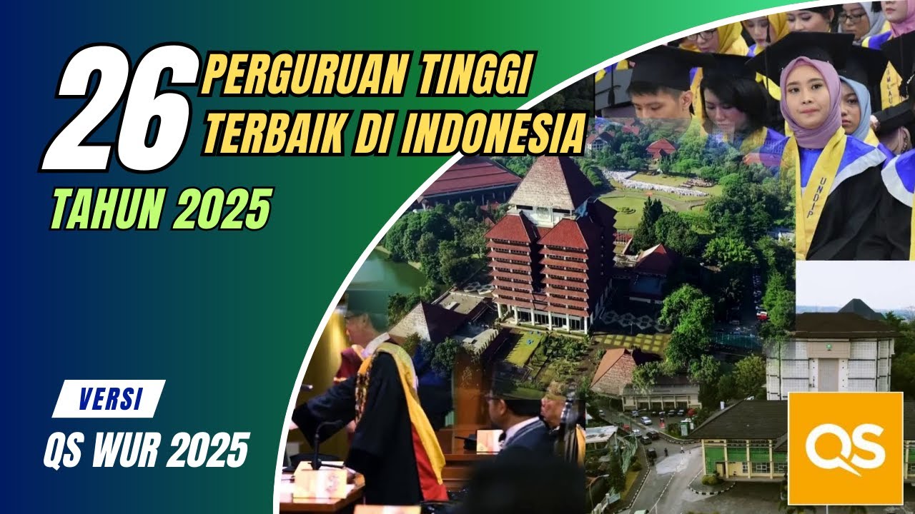 Daftar 26 Perguruan Tinggi Terbaik di Indonesia tahun 2025 | Kampus Top Versi QS WUR 2025