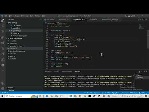 openai playground codex writing python tkinter code