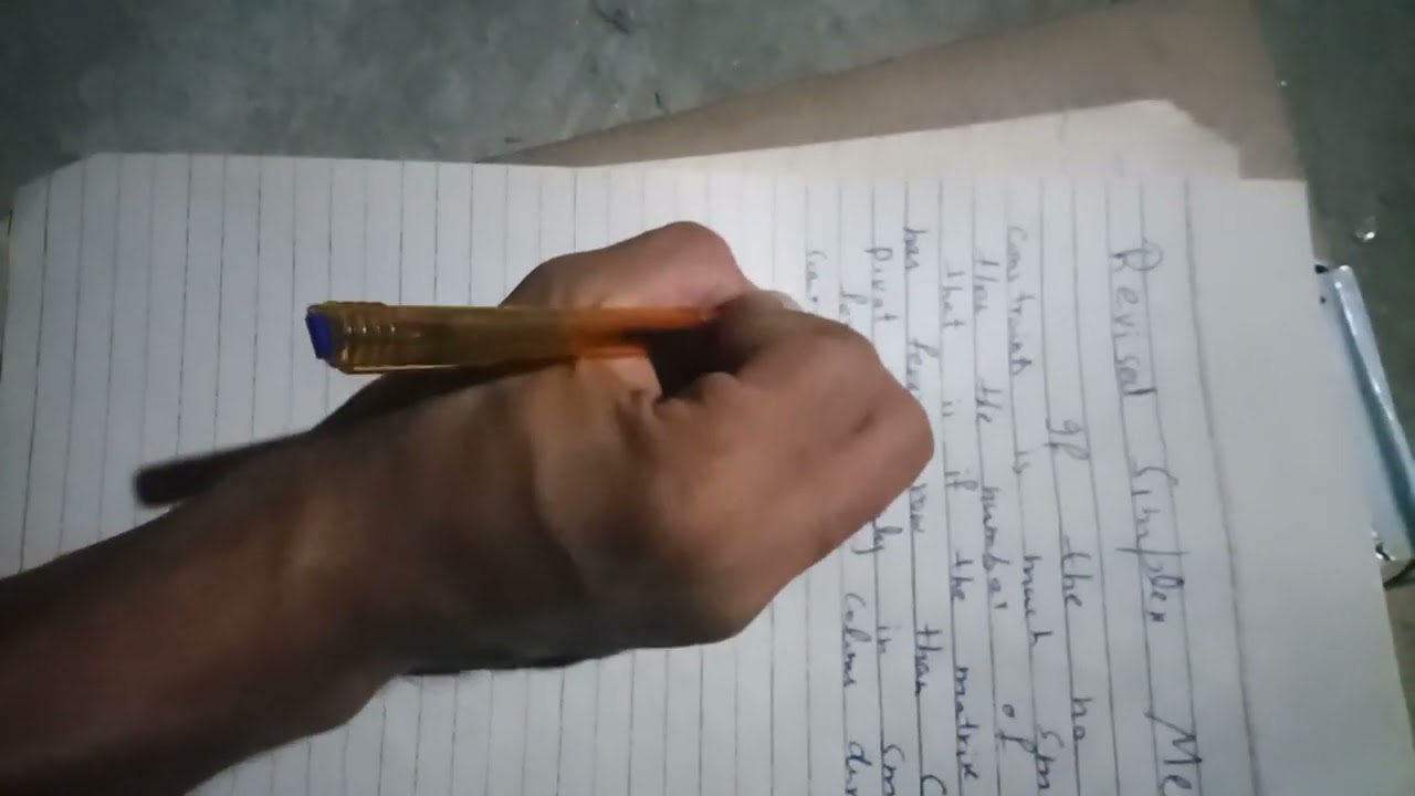 Revised Simplex Method of Optimal Theory // Ava Lily //