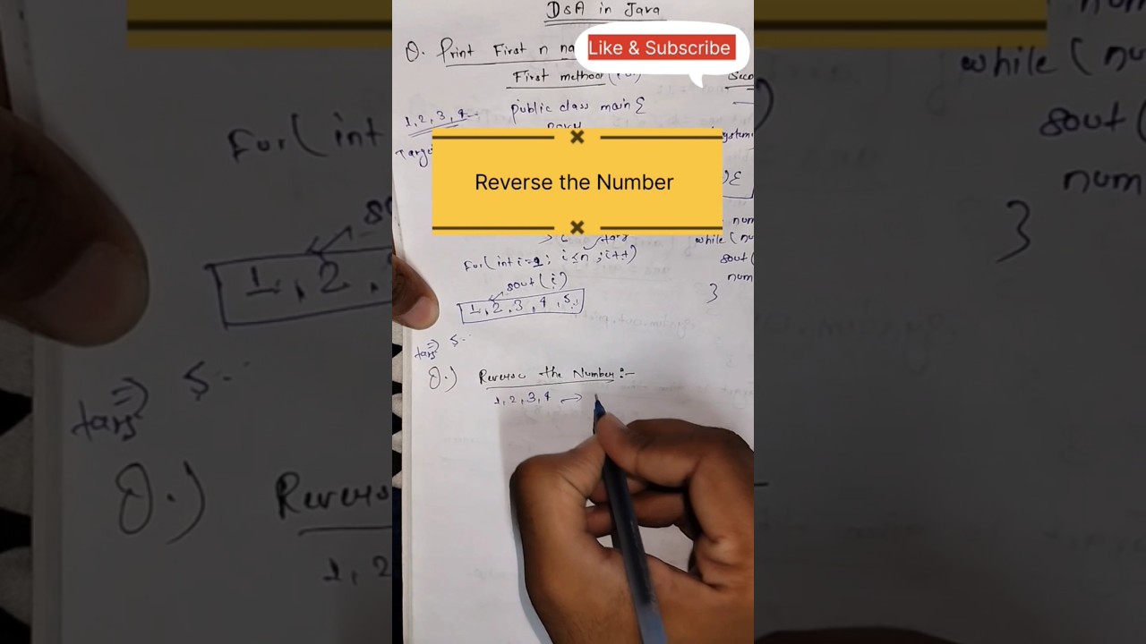 Reverse the Number In Array with Java || Data Structure And Algorithms #dynamicprogramming