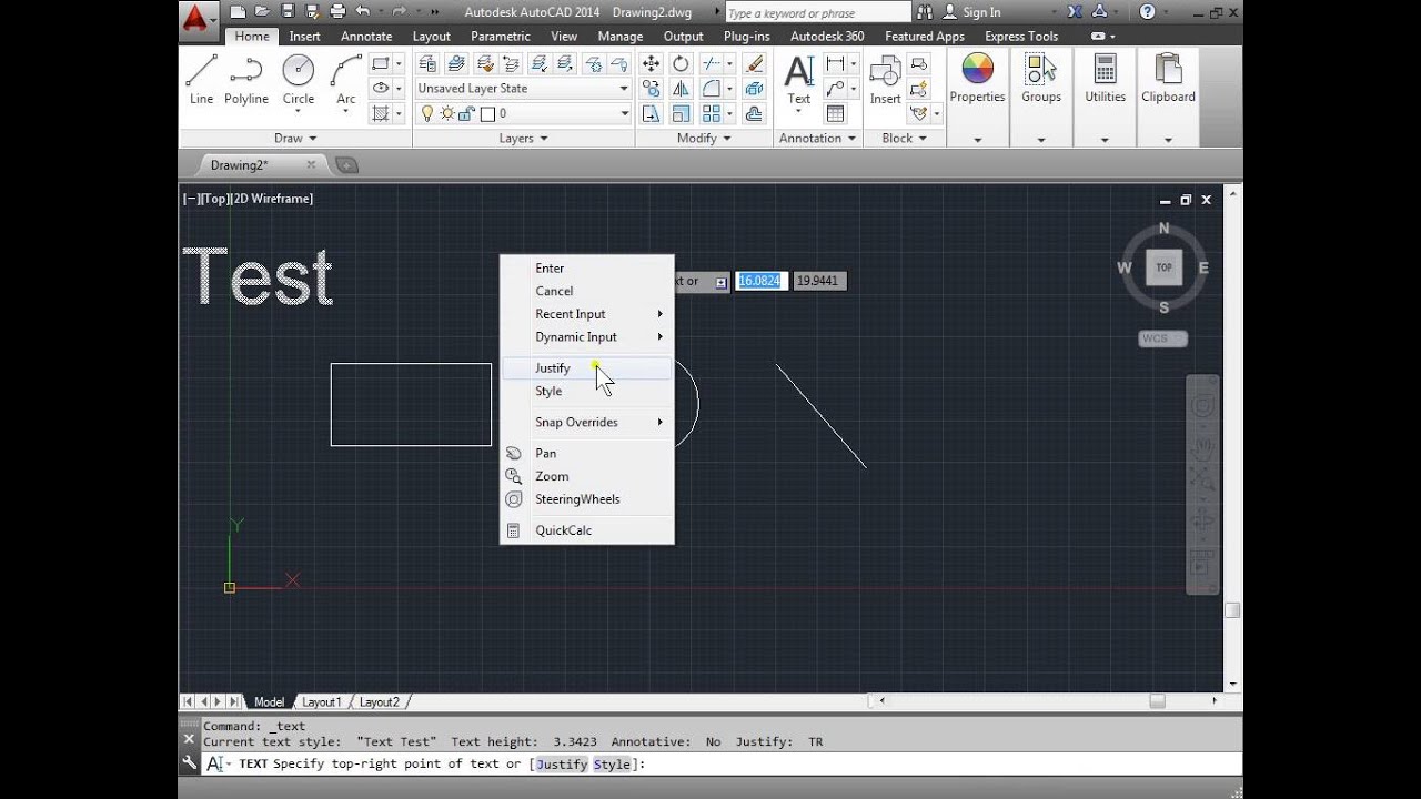 C00804  Single Line Text Style AutoCAD 2014 Tutorial