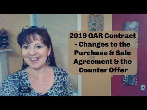 2019 GAR Contract – Changes to the Purchase & Sale Agreement & Counter ...