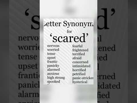 BETTER SYNONYMS FOR SCARED ENGLISH SPEAKING PRACTICE
