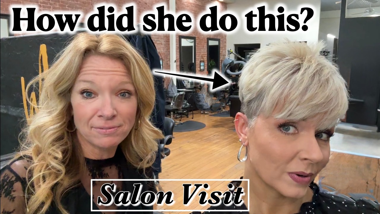 Trying the “Platinum Card” Blonde Technique on My Pixie Cut | ✂️ Salon Visit