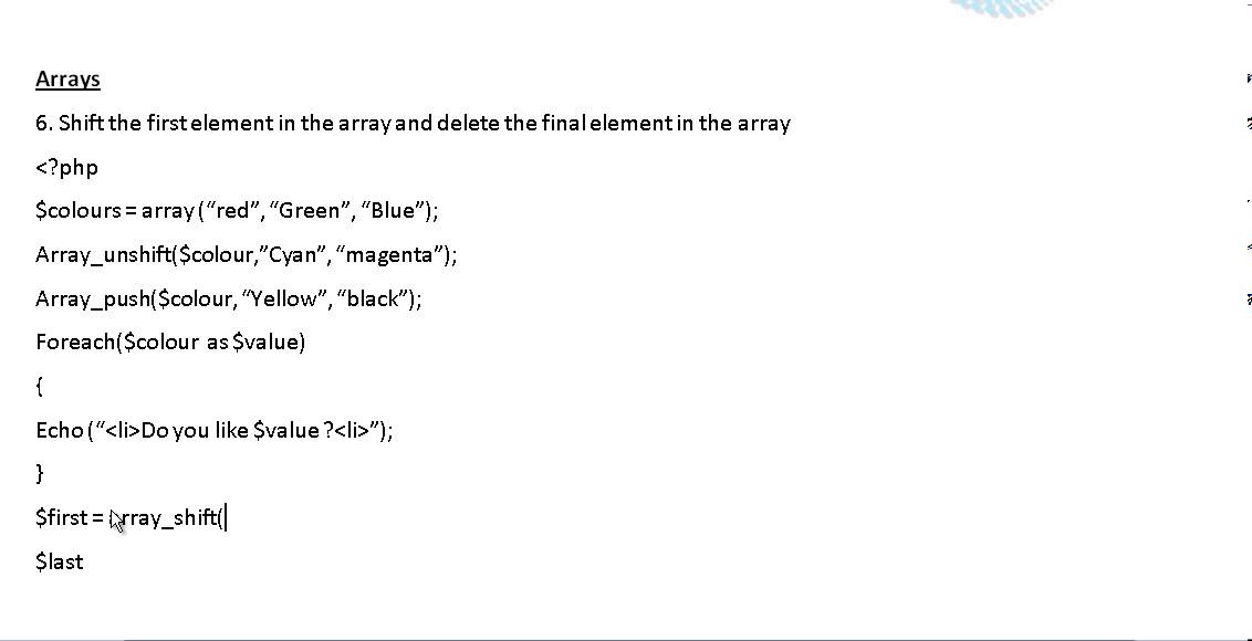 Part 35: Learning Programming (PHP Web Development) - Removing array elements