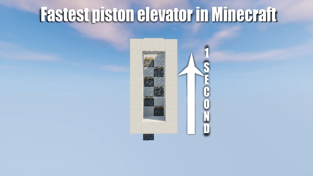 [TheGameSpider] [Minecraft] [Redstone] [Tutorial] Fastest piston elevator in minecraft (Simple)