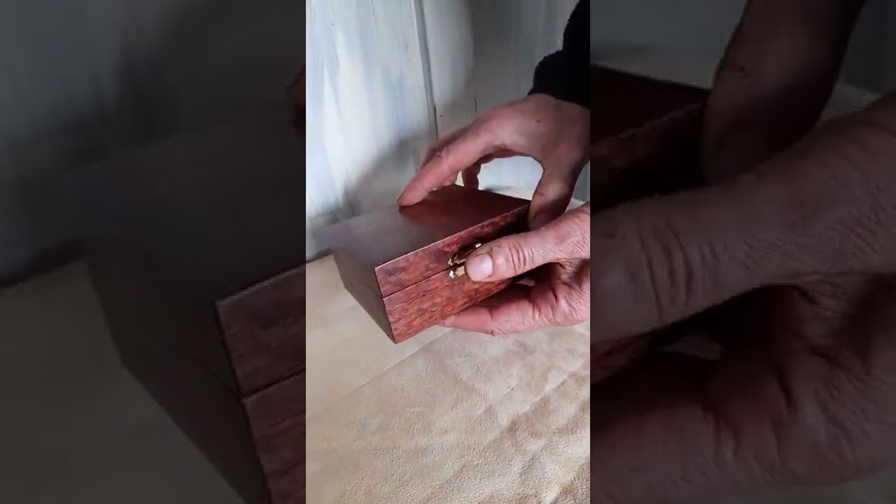 Cofre de madera enchapada joyero estuche de reloj