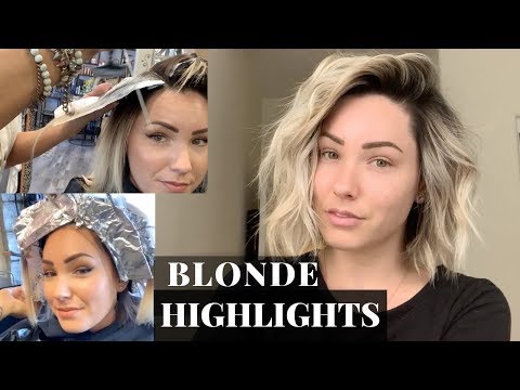 BLONDE HIGHLIGHTS WITH SHADOW ROOT