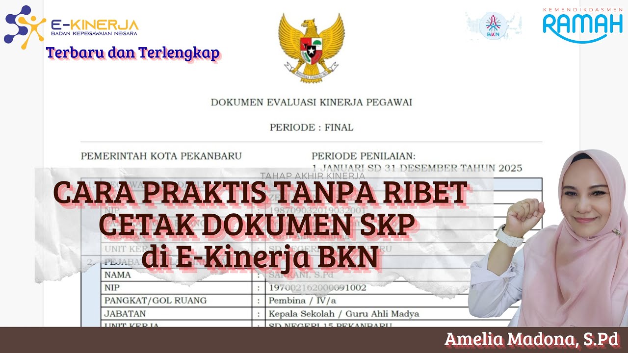 Cara Mudah Cetak SKP Tahun 2025 di E-Kinerja BKN_Sasaran Kinerja_Form Penilaian dan Dokumen Evaluasi