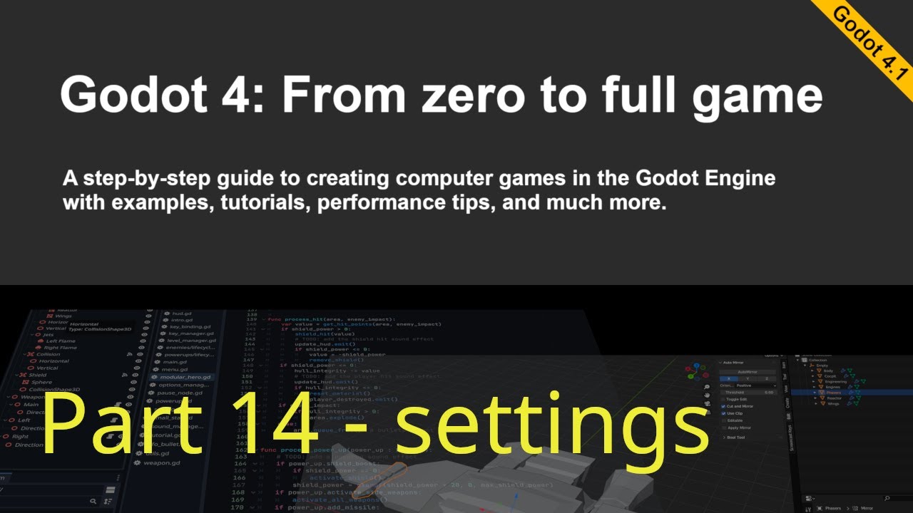 How can I create the game settings? - Programming - Godot Forum