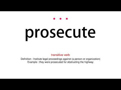 How to pronounce prosecute - Vocab Today