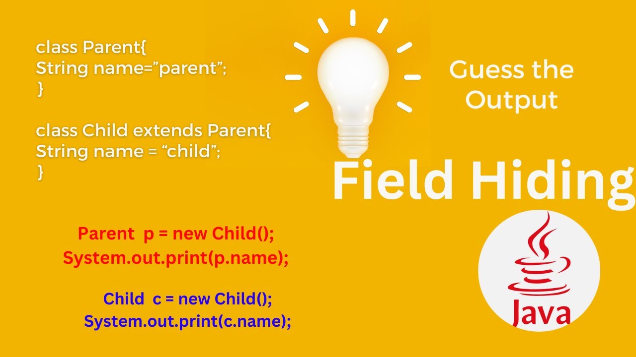 Field Hiding in java