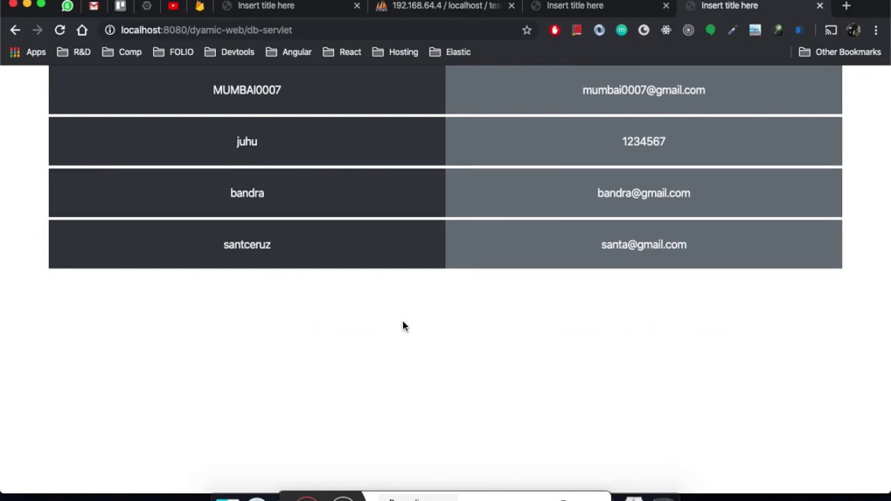 9  Servlet JSP and JDBC integration, Styling with Bootstrap.