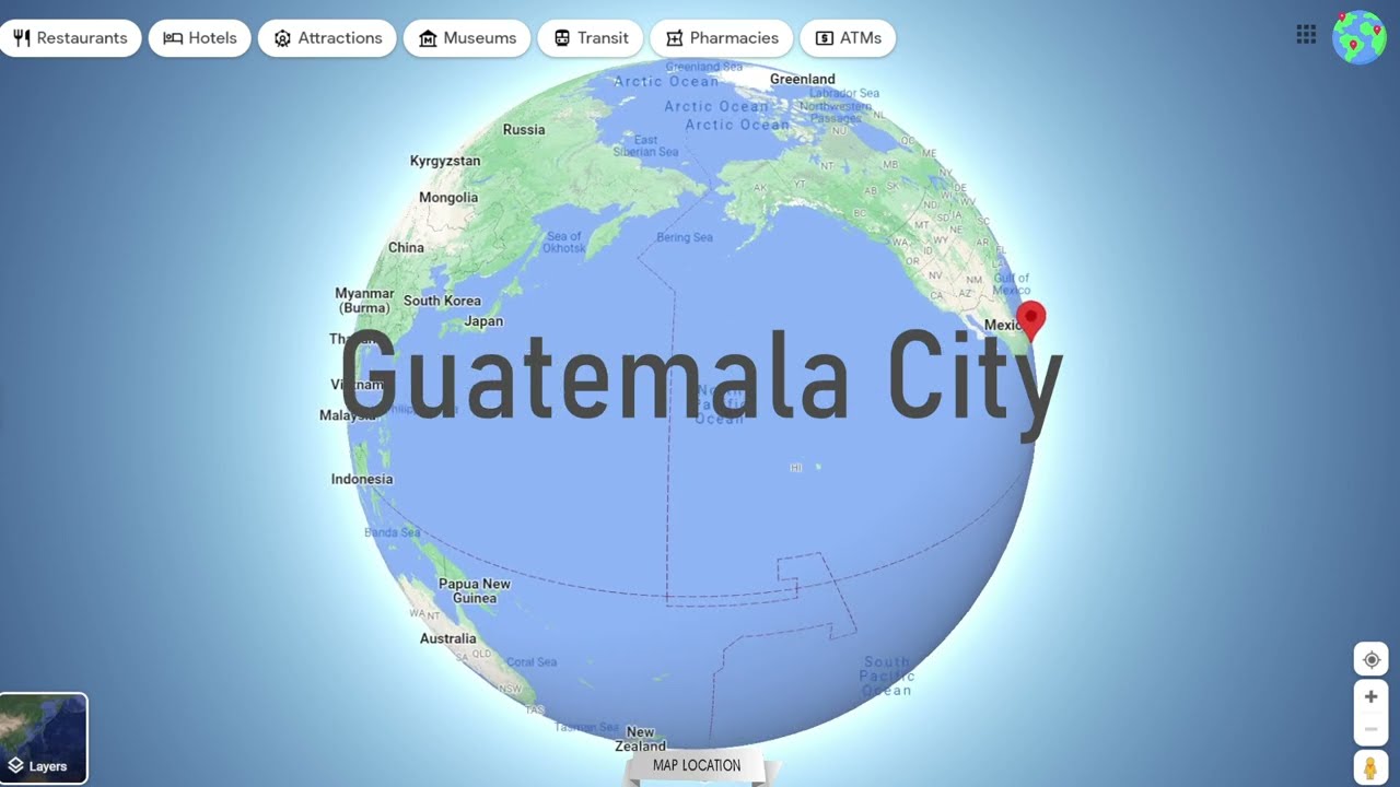 Where on the map is the capital of Guatemala - Guatemala City