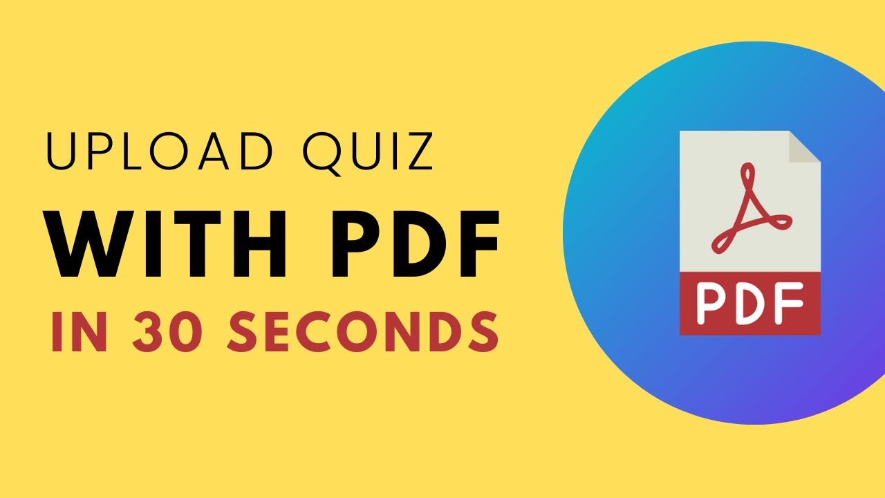Upload Quiz in 30 seconds with PDF | Spacetree LMS Features