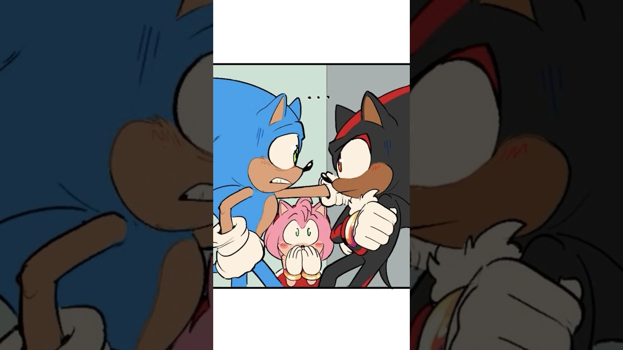 Amy's Love Triangle🩷(SONIC COMIC DUB) #sonicthehedgehog #amyrose #shadowthehedgehog #comicdub