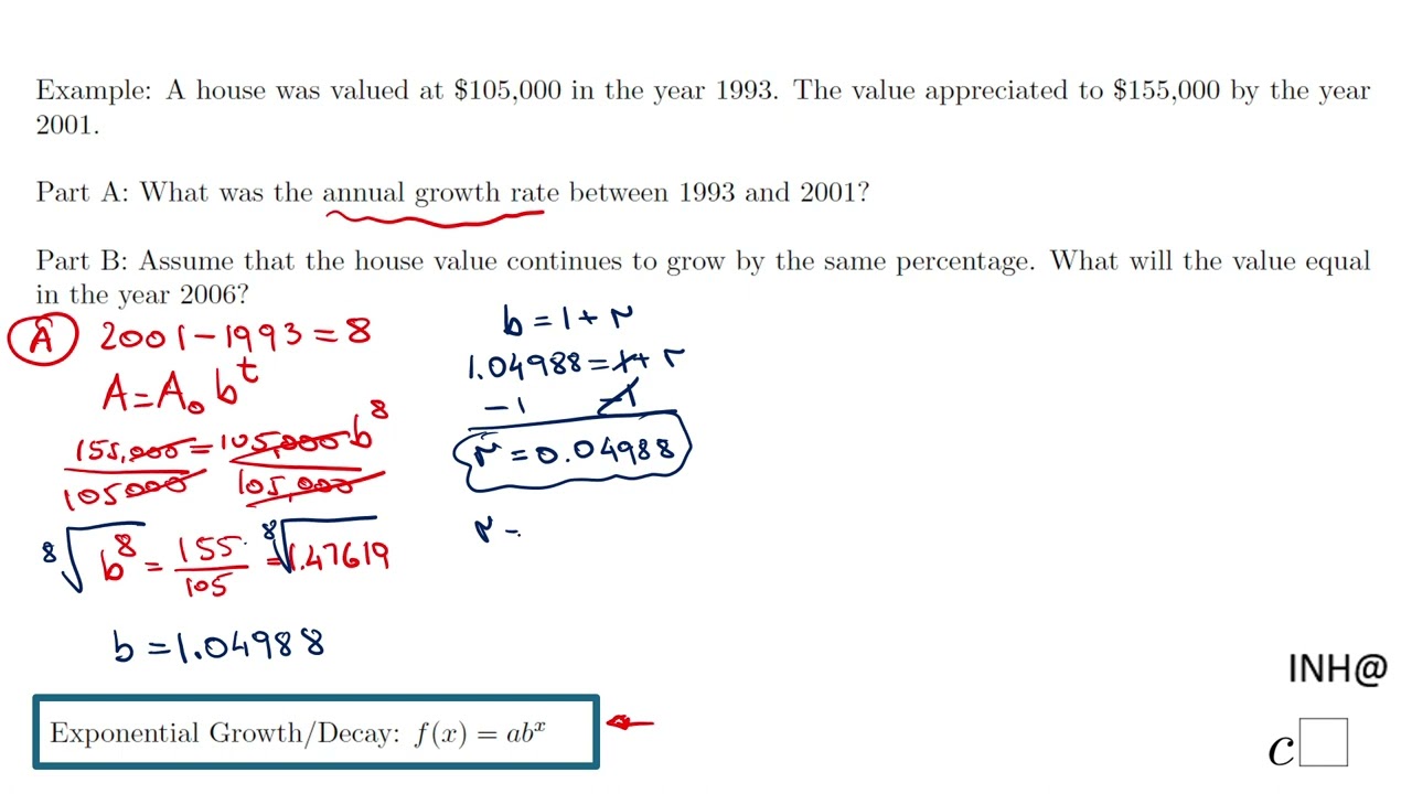 INH: Modeling with Exponentials: Exponential Growth