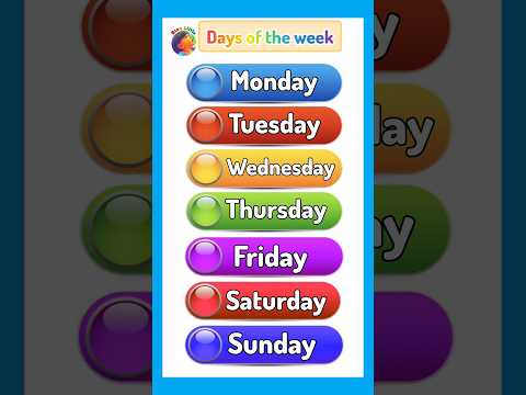 Days of the week song | Sunday Monday song English |weekdays name staylittle channel