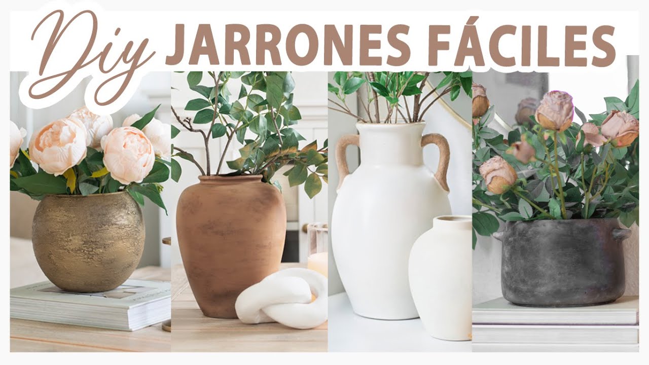 ✅Easy and elegant DIY POTTERY BARN STYLE VASES 😮 RUSTIC CERAMIC EFFECT/ EASY CRAFT