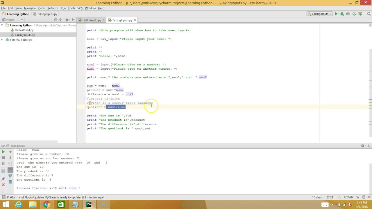 Python 2 - Integer Division
