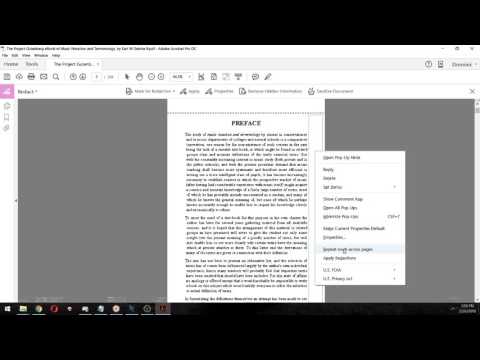 How to remove a specific part in a document using Adobe Pro DC's redaction tool.