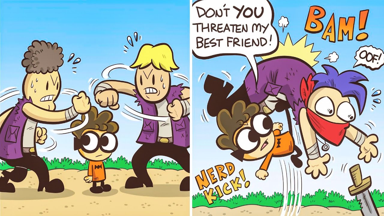 Nerd Took Down the Gang [Nerd and Jock Comic Dub Ep222]