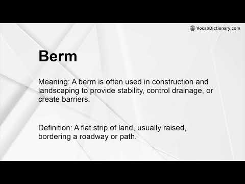 Berm Meaning