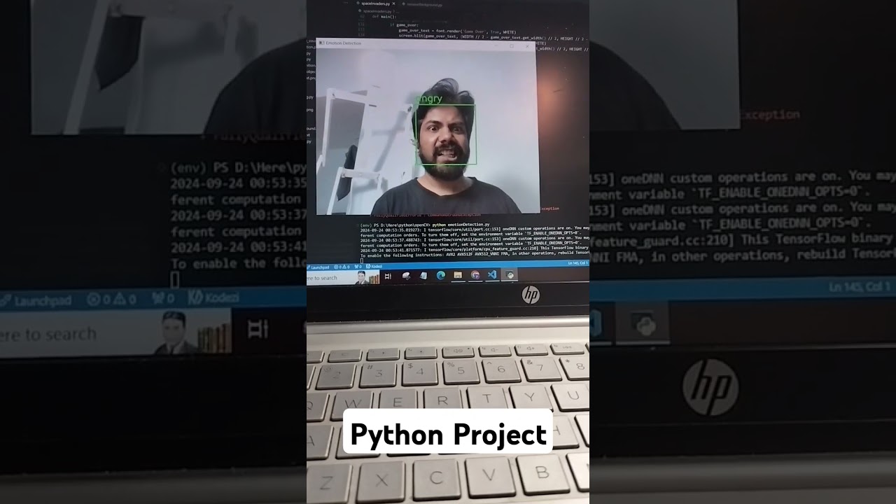Detecting Face Emotion Using Python. #python #coding #programming #learning #startup