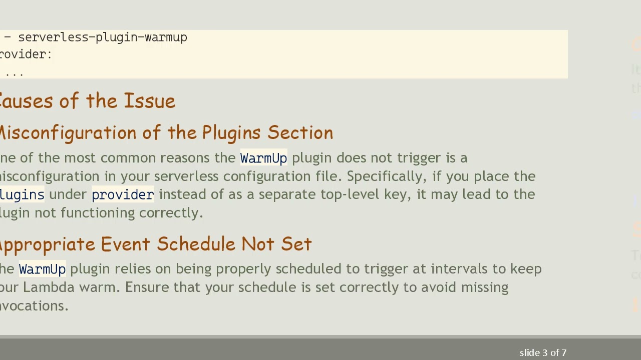 Troubleshooting: Why is the WarmUp Plugin Not Being Called in Your Serverless Framework Project?