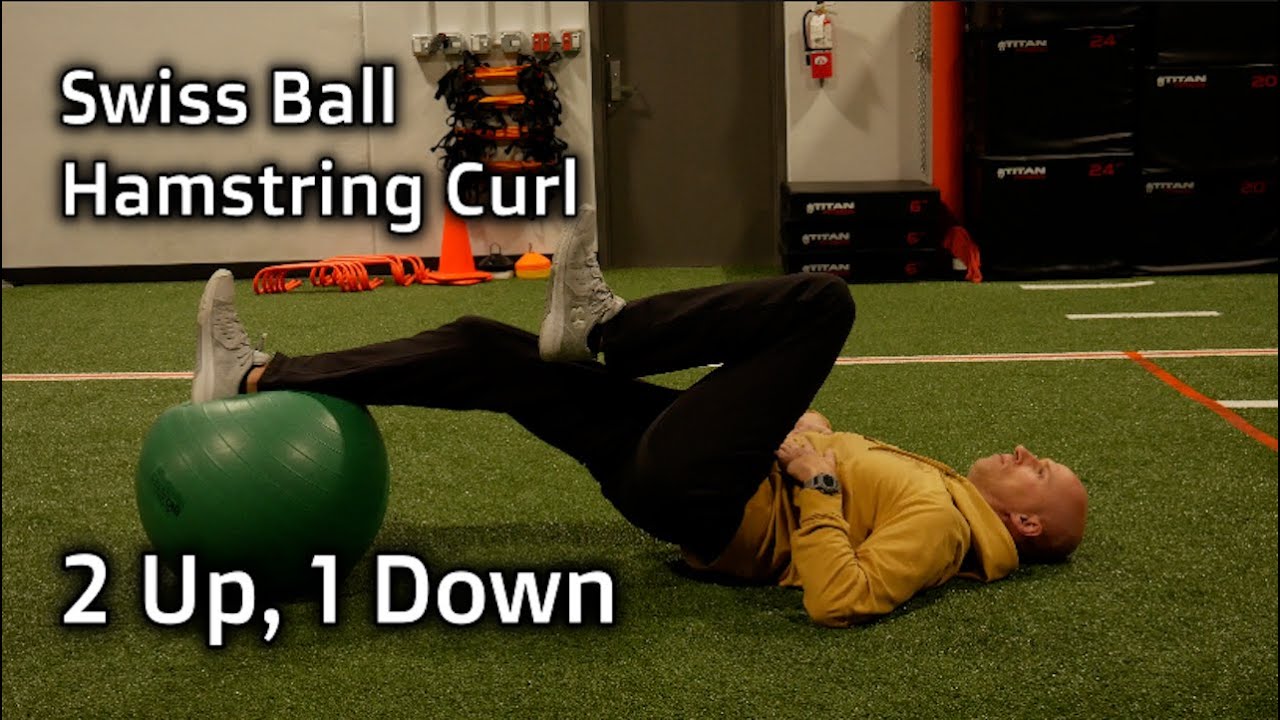 Swiss Ball Hamstring Curl   2 Up 1 Down