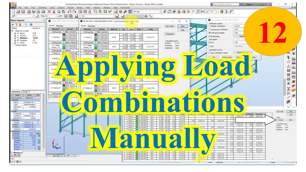How to Applying Load Combinations Manually Part12