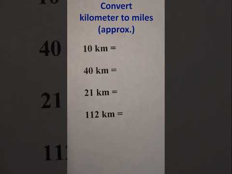 Easy way to convert kilometers to miles #infomaths