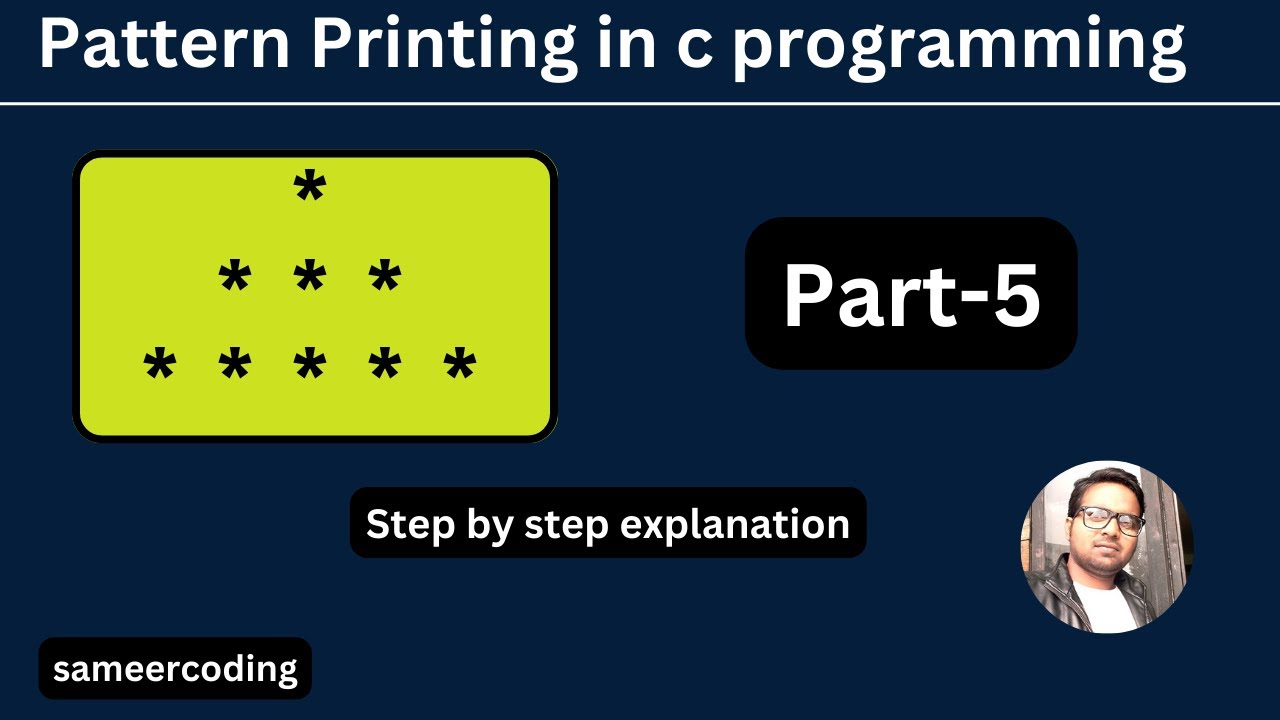 Pattern Printing in c Programming  | Star Pattern Part-5 | sameercoding