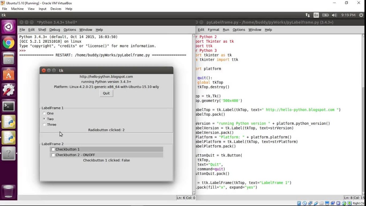 Python Tkinter: ttk.LabelFrame