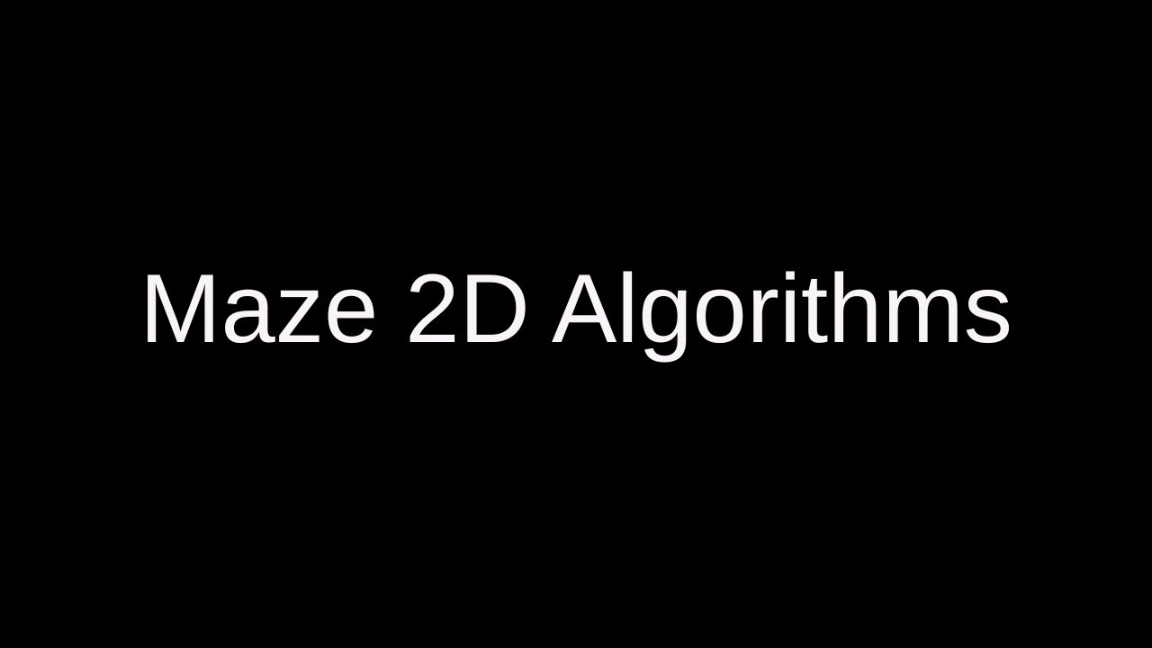 Maze Generation Algorithms Visualization in Unity | 2D Procedural Maze