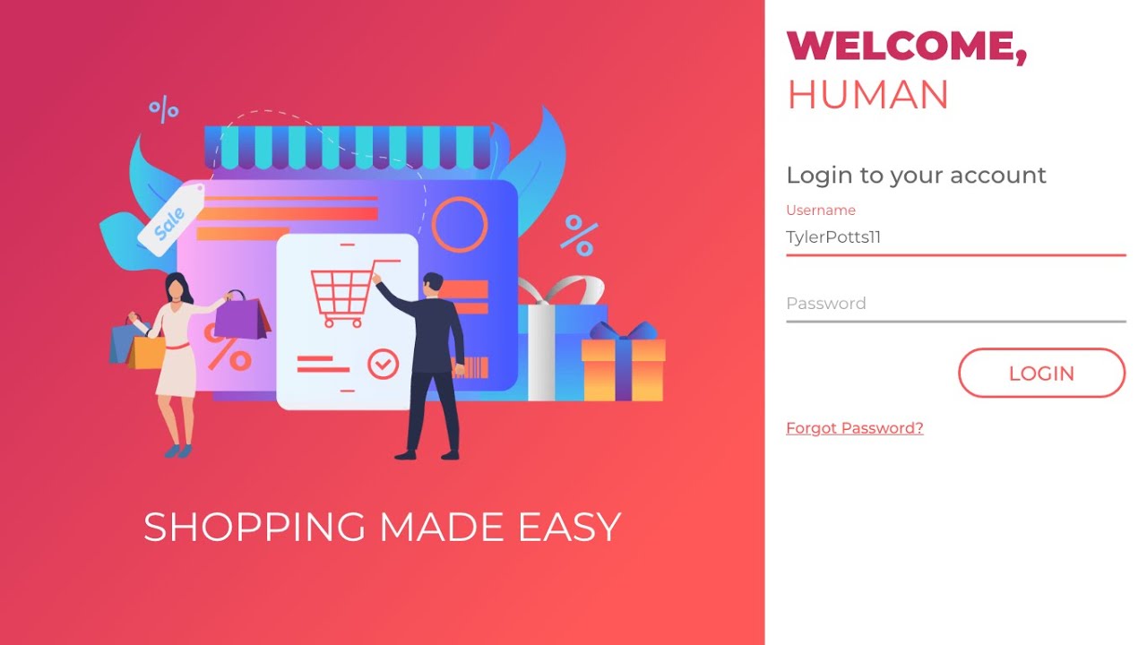 Modern Animated Login Form in HTML, CSS & Javascript