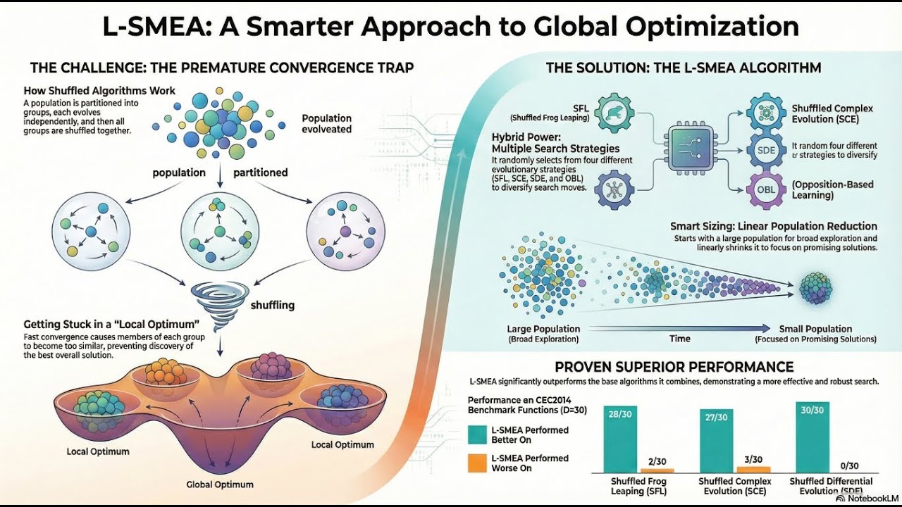 J039: Shuffled Multi-Evolutionary Algorithm with Linear Population Size Reduction