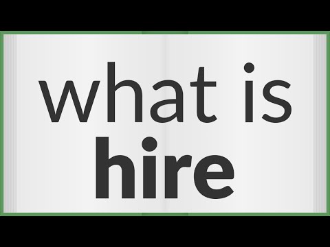 Hire | meaning of Hire