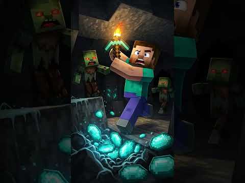 Mining Diamonds in Minecraft 💎 | Steve’s Epic Short Video #ai #shorts #minecraftshorts #minecraft