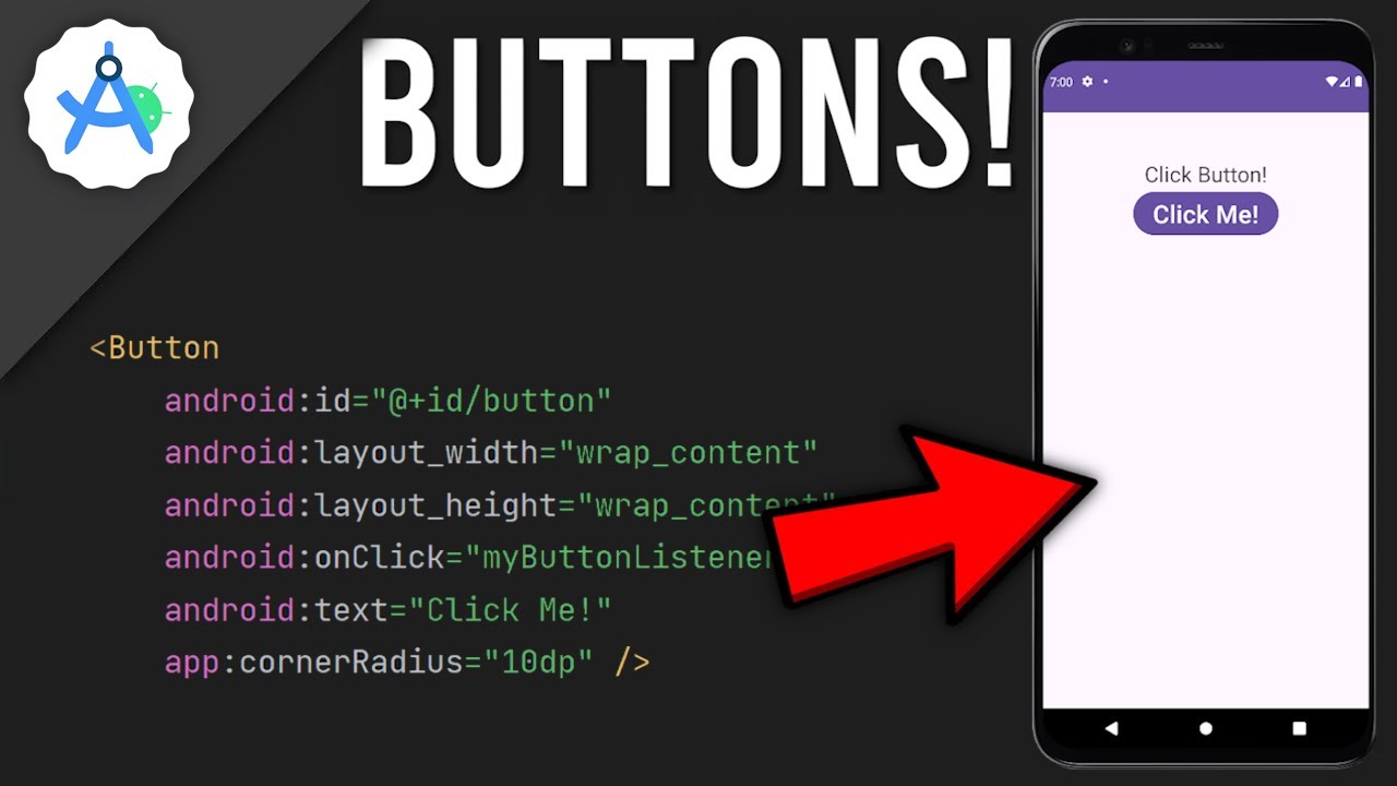 BUTTONS in Android Studio | (Java & 3 Ways!)