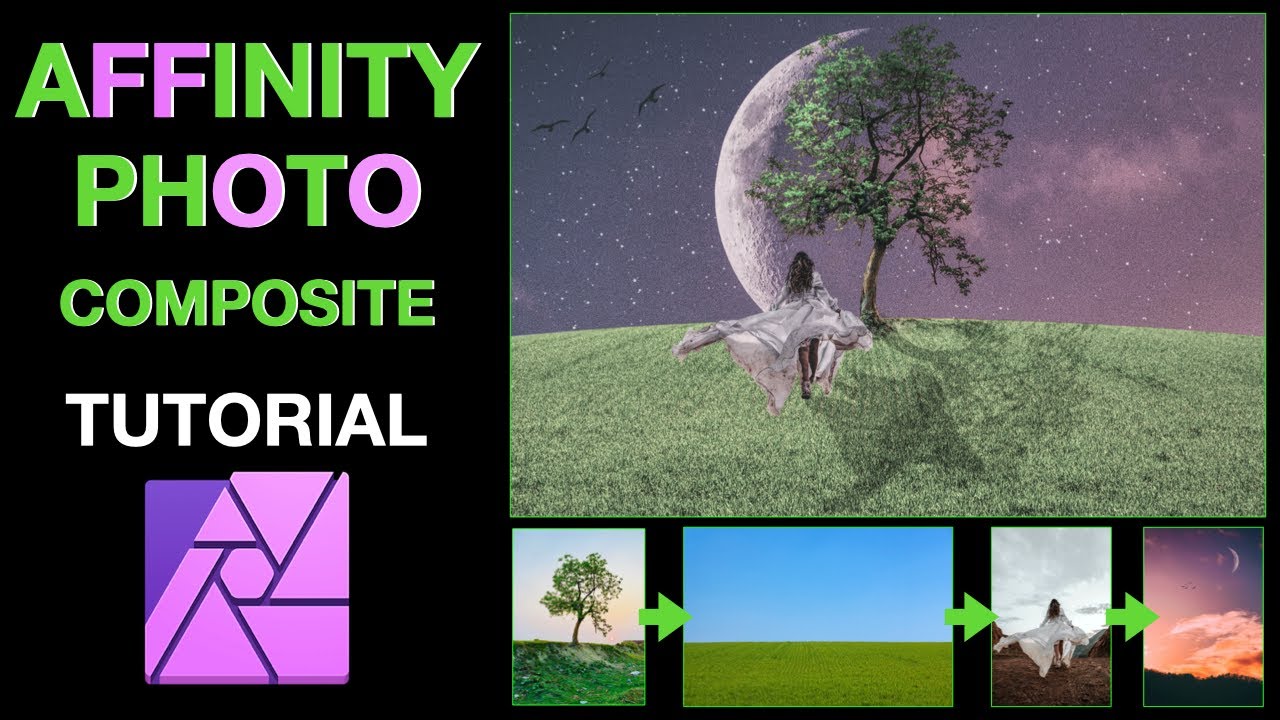 Affinity Photo Composite Tutorial (Run to the Moon)