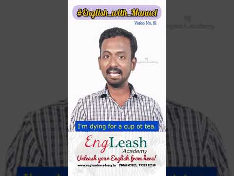 I'm dying for something - Idiom | Spoken English - Tamil | Short Video No. 91 | English with Manuel