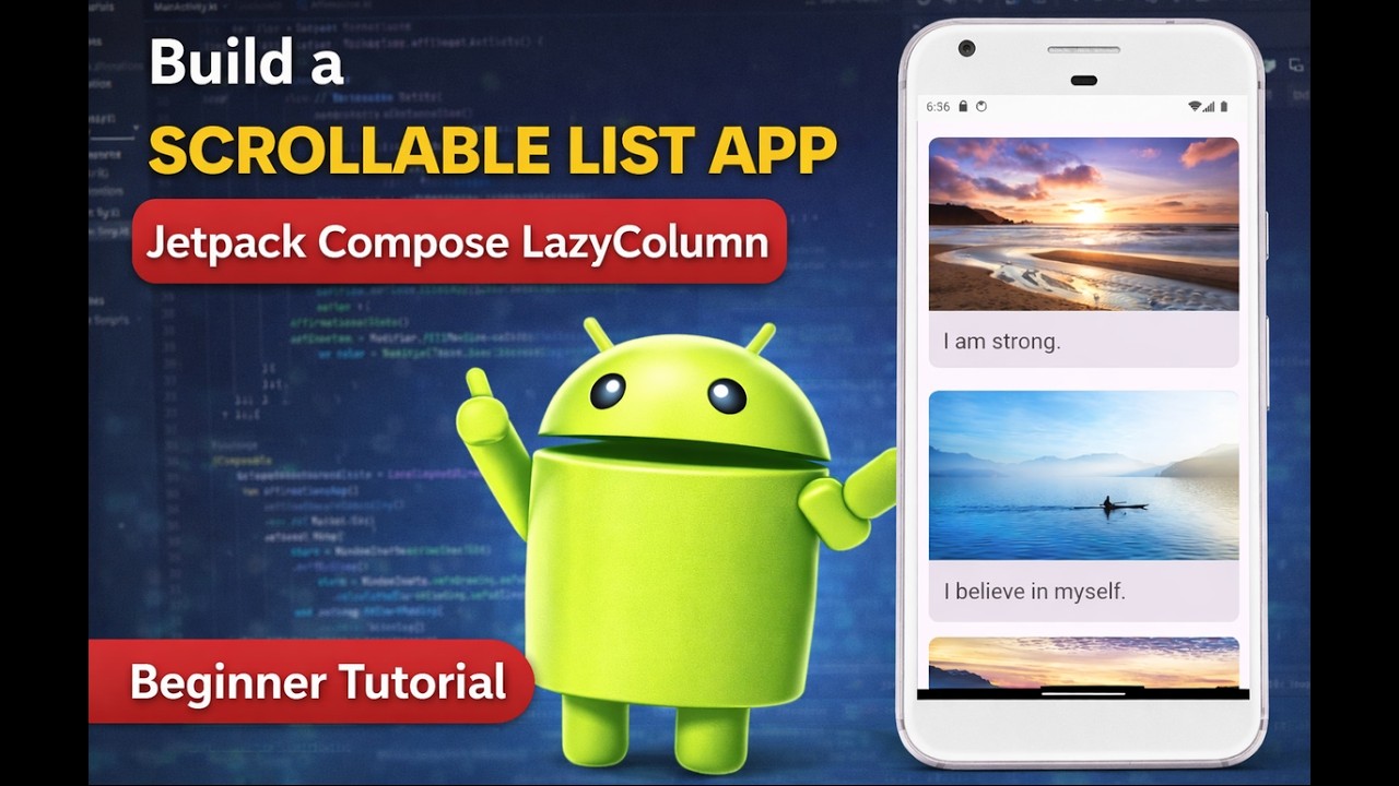 Scrollable List App  | Jetpack Compose LazyColumn (Beginner Tutorial)