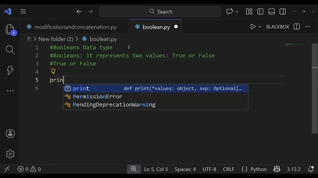 (8) Boolean Data Type in Python (True & False Explained)