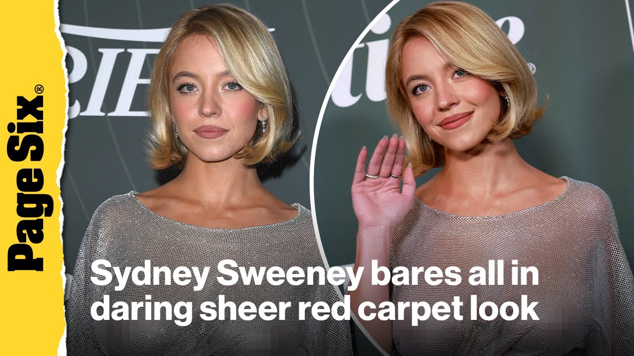 Sydney Sweeney bares all in sparkling sheer silver dress for most daring red carpet look to date