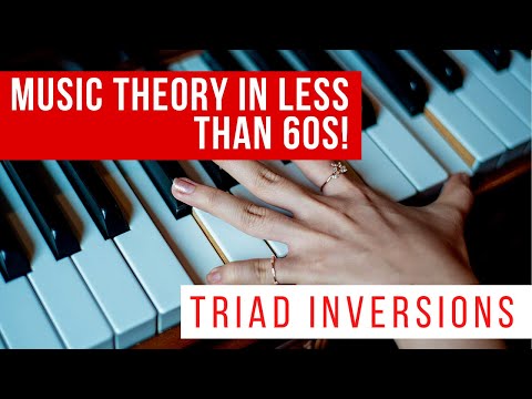 Music theory in less than 60s: triad inversions on the piano - #shorts