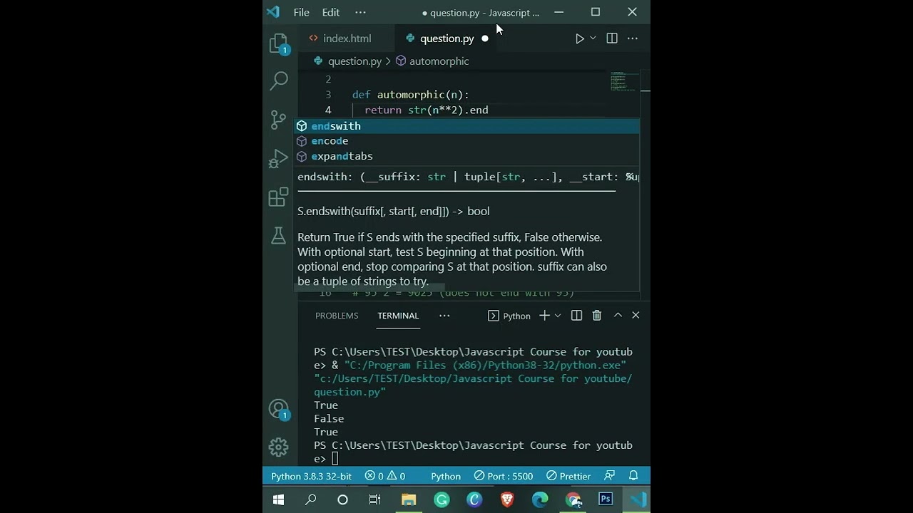 #shorts #Programming #coading #python returning automorphic number writing a python function