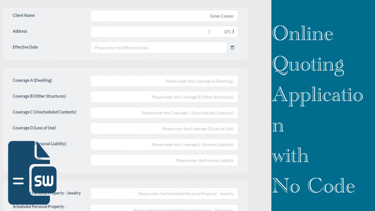 Build An Online Quoting Application with Excel